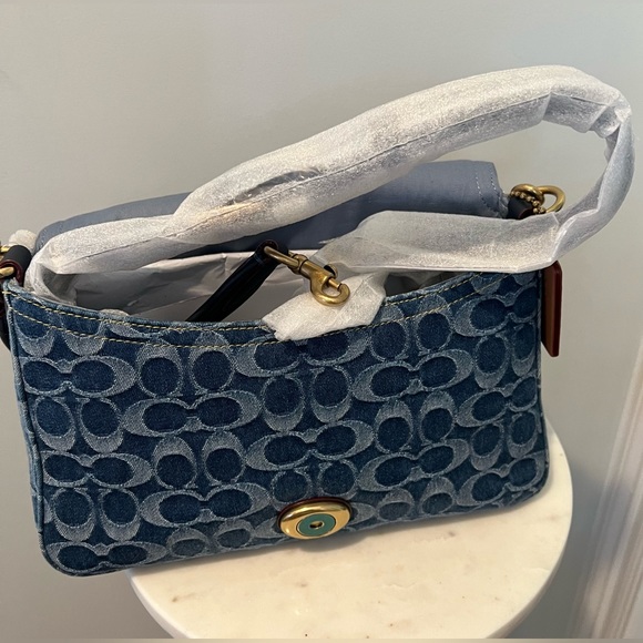 Coach | Bags | Nwt Coach Soft Tabby Shoulder Bag In Signature Denim ...